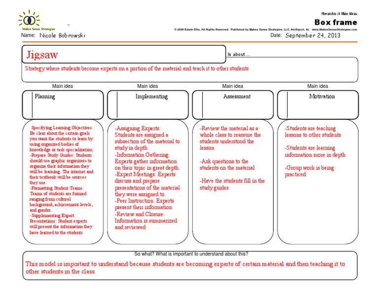 Jigsaw Model for Collaborative Learning | PDF