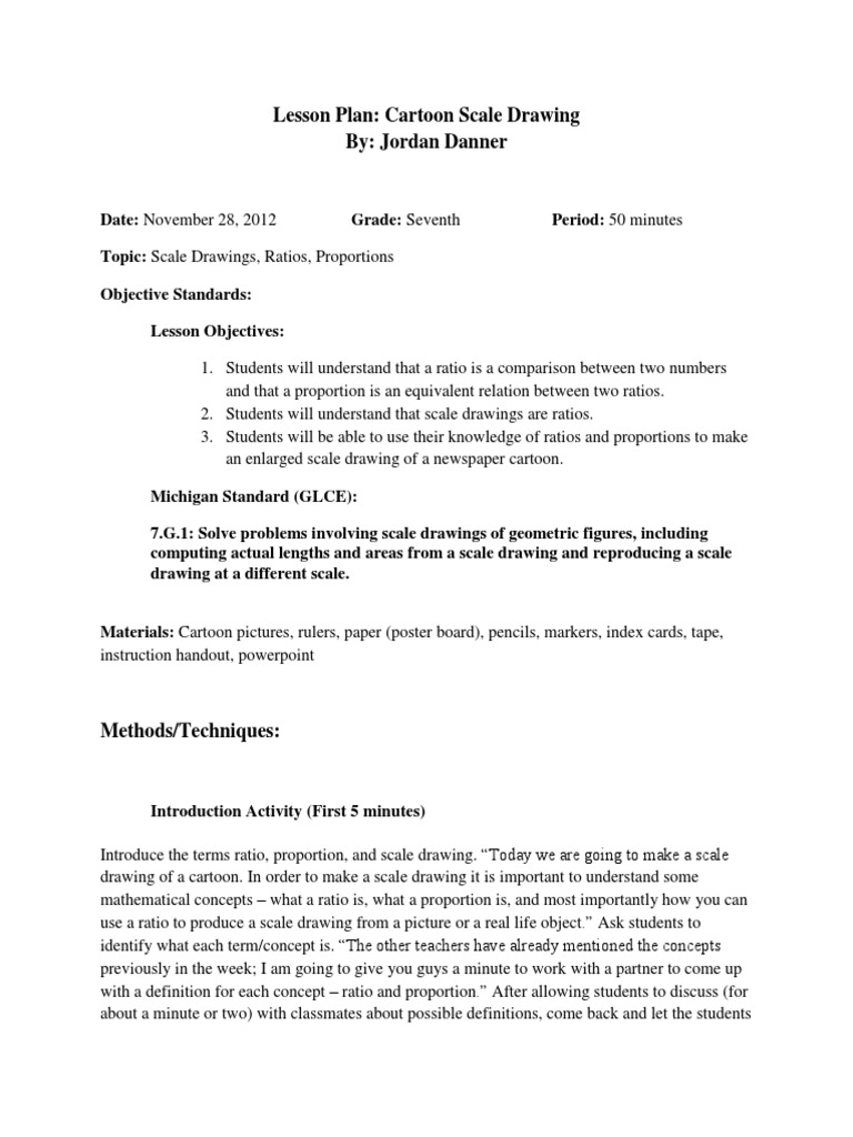 Lesson Plan - Scale Drawings Bothwell | PDF | Ratio | Odds