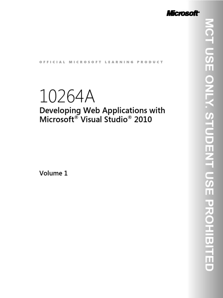 1 10264AD ENU TrainerHandbook Vol1 | PDF | Internet Information Services | Model–View–Controller