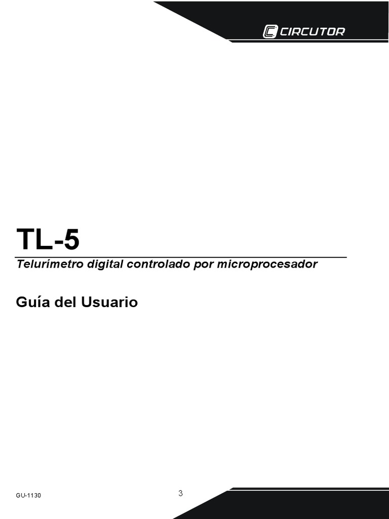 Telurímetro TL-5: Guía del Usuario | PDF | Resistencia Eléctrica y ...