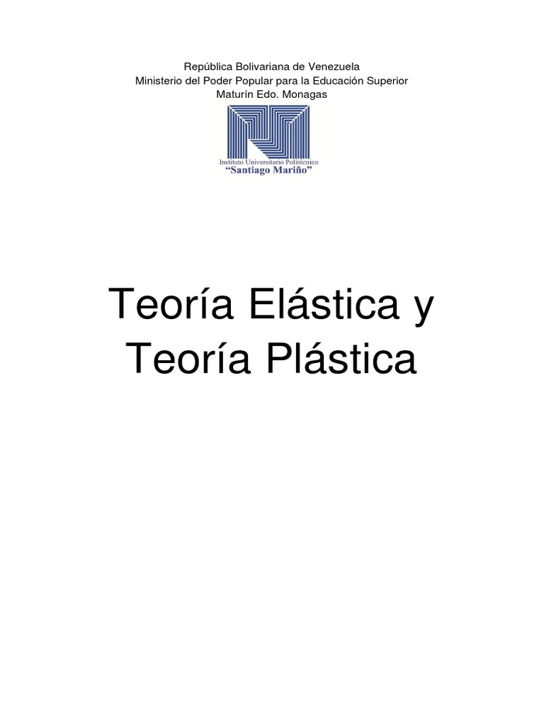 Teoria Plastica y Elastica | PDF | Elasticidad (Física) | Plasticidad ...