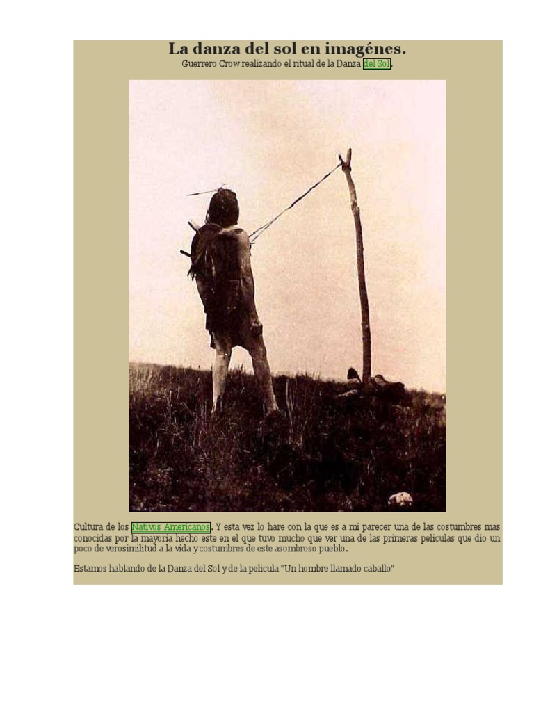 La Danza Del Sol en Imagénes | PDF | Rituales | Cultura (general)