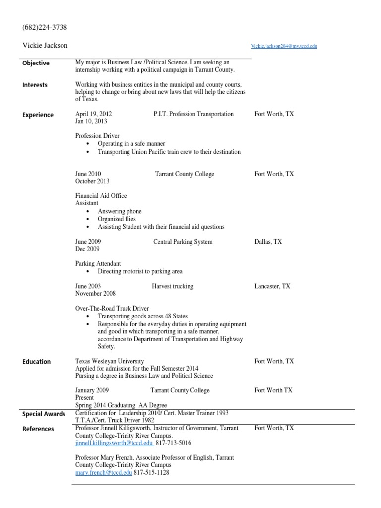 Vickie Jackson Resume | PDF