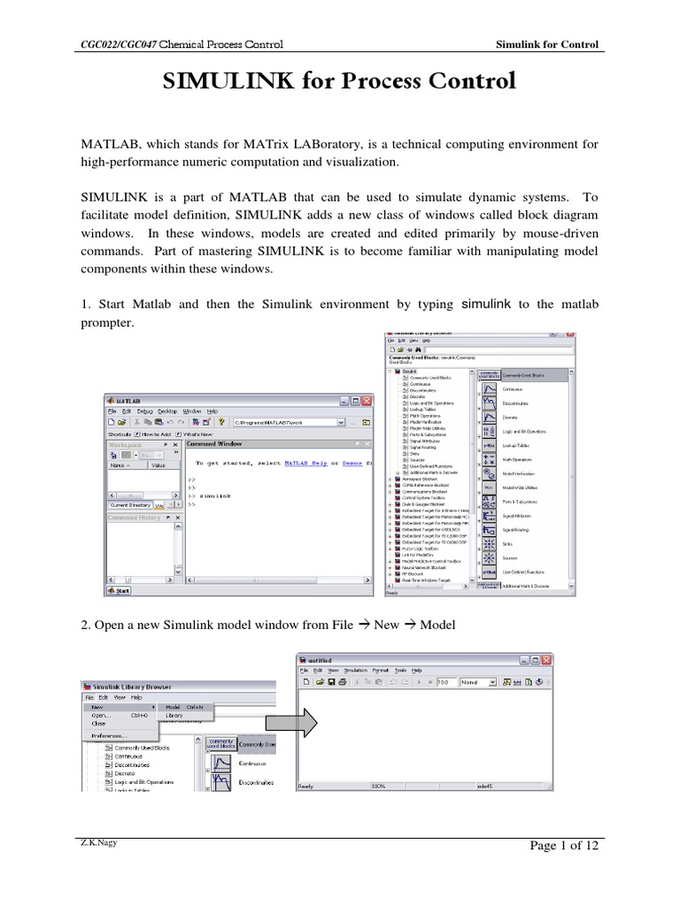Simulink for Chemical Process Control | PDF | Systems Theory ...