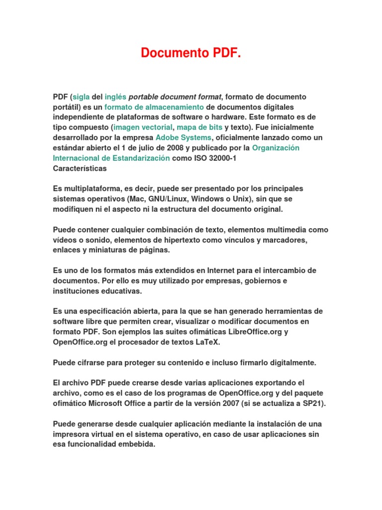 Documento PDF | PDF | Adobe Systems | Formato de Documento Portable