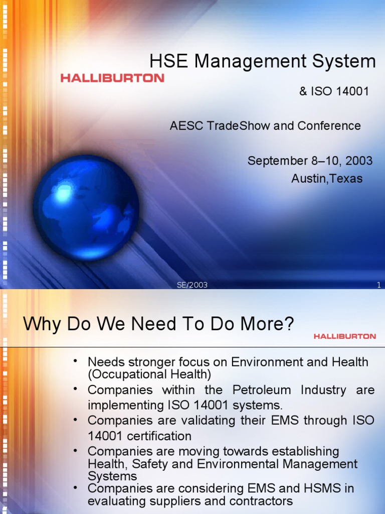 HSE Management System & ISO 14001 Overview | PDF | Audit | Business