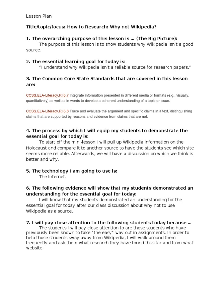 How To Research Mini Lessonplan | PDF | Career & Growth | Social Science