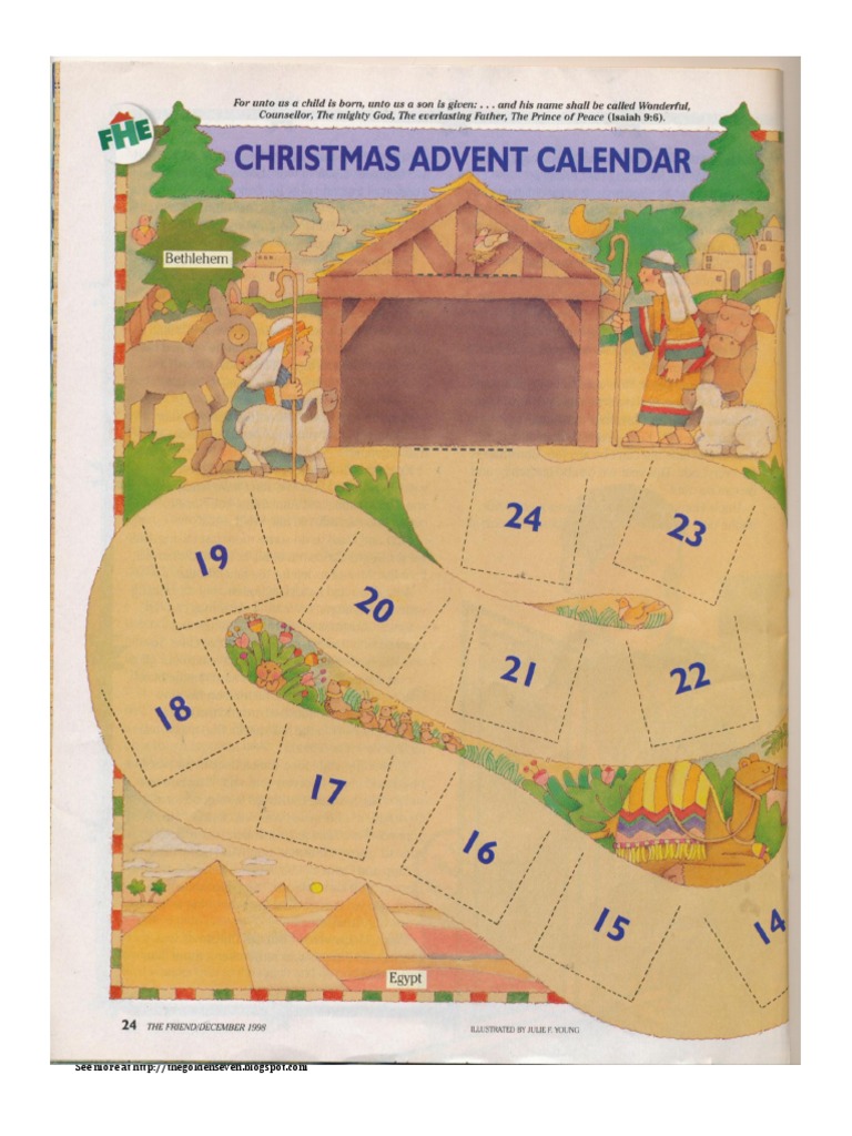 Christmas Advent Calendar For Kids | PDF | Biblical Magi | Mary, Mother ...