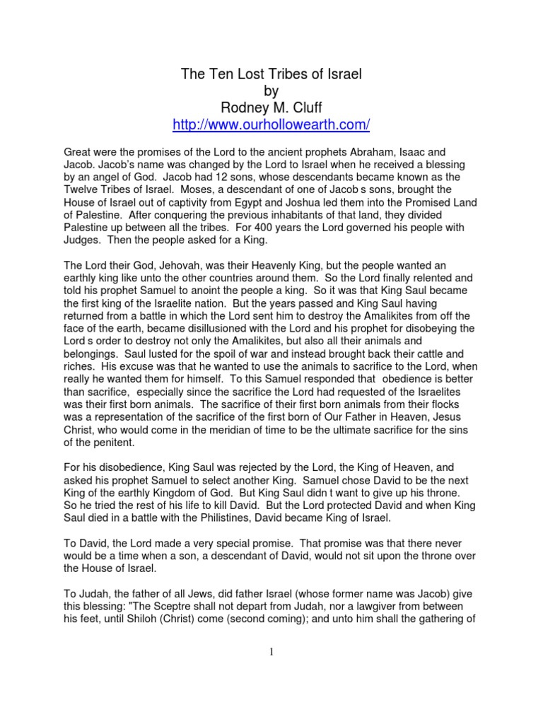 The Ten Lost Tribes of Israel | PDF | David | Samuel