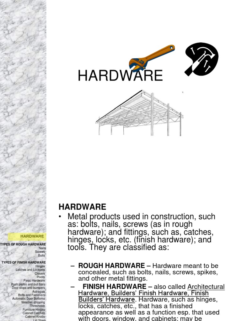 Construction Types Of Hardware What Are Fasteners? | Types And
