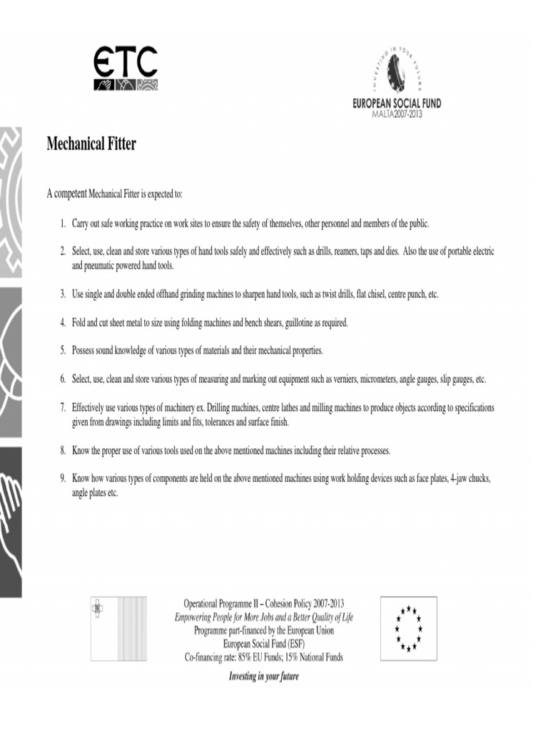 Mechanical Fitter | PDF | Machines | Machining