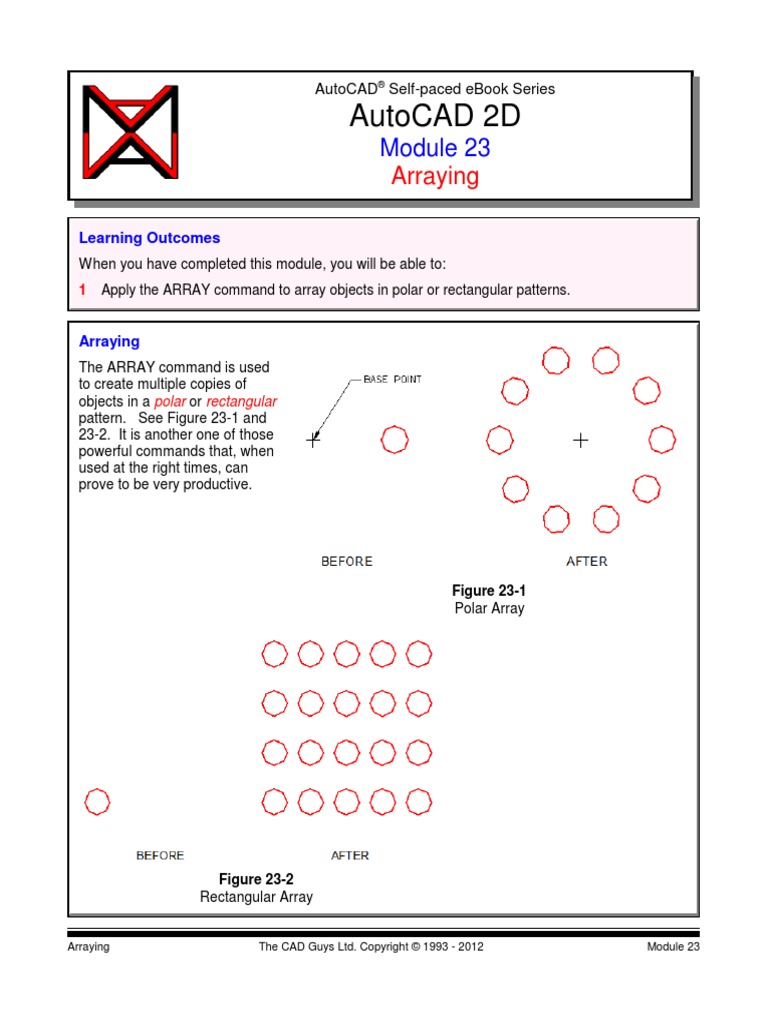 Autocad 2d Module 23 PDF | PDF | Auto Cad | 2 D Computer Graphics