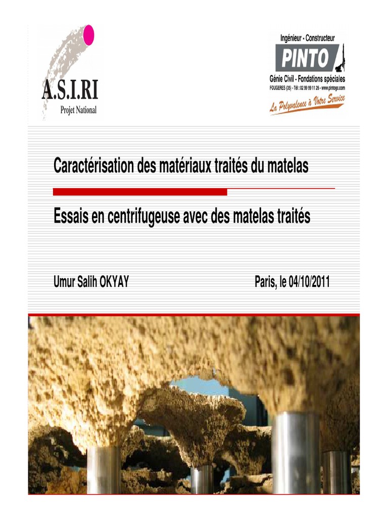 INCLUSIONS RIGIDES : MATERIAUX TRAITES MATELAS | Chaux | Ciment