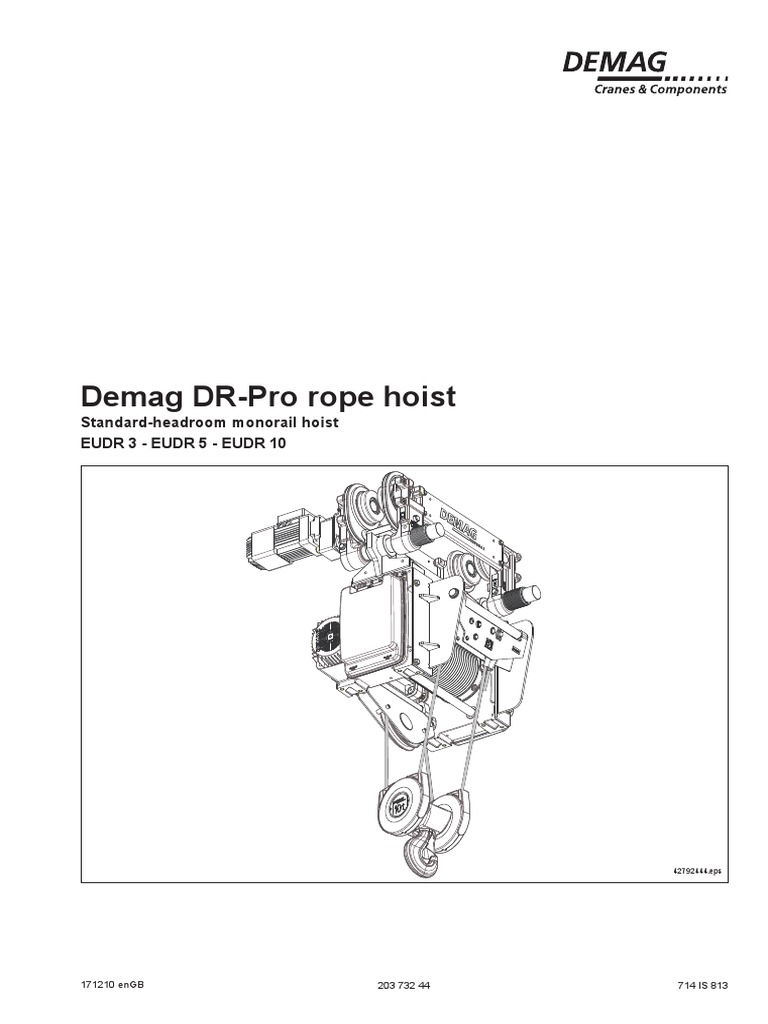 En de 101217 Demag Rope Hoist | PDF | Fuse (Electrical) | Electricity