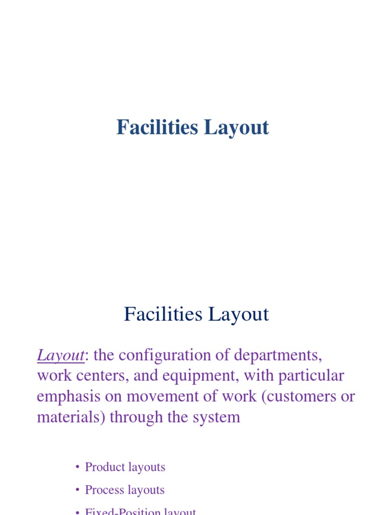 Facilities Layout | PDF | Strategic Management | Demand