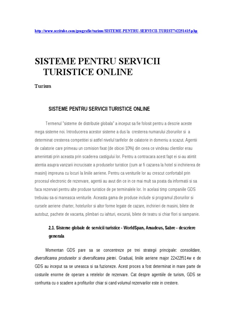 WorldSpan, Amadeus, Sabre | PDF
