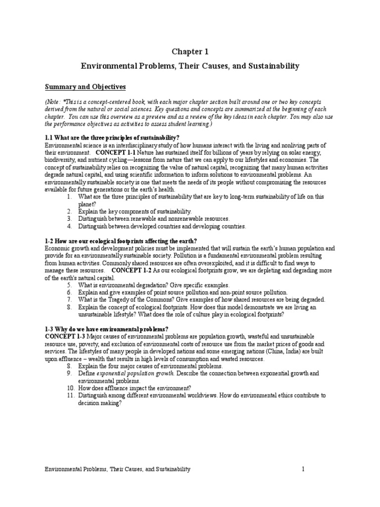 APES Chapter 1 | PDF | Sustainability | Economic Growth