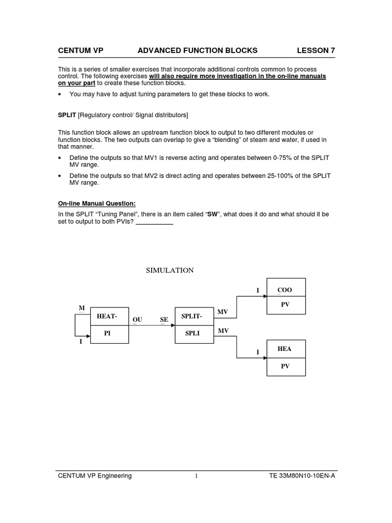 CENTUM VP Advanced Function Blocks | PDF | Computer Engineering | Electrical Engineering