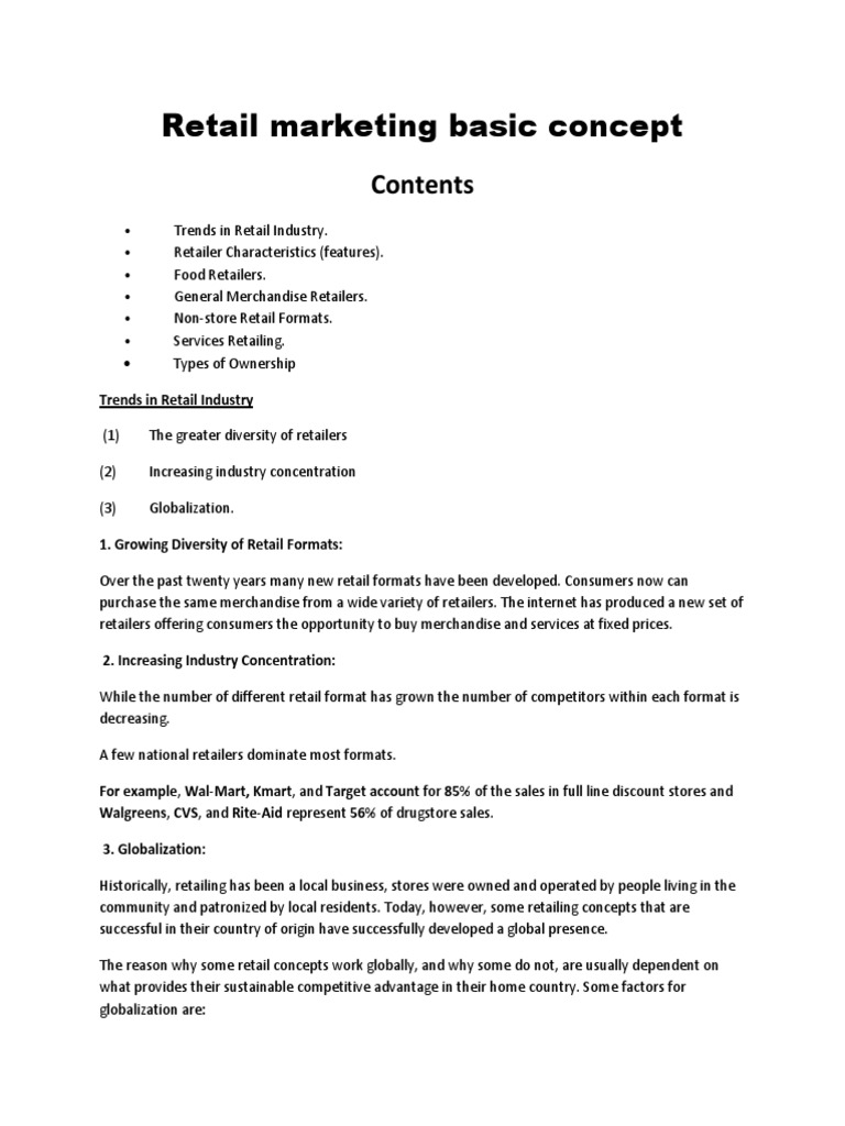 Retail Management Concepts Overview | PDF | Franchising | Retail