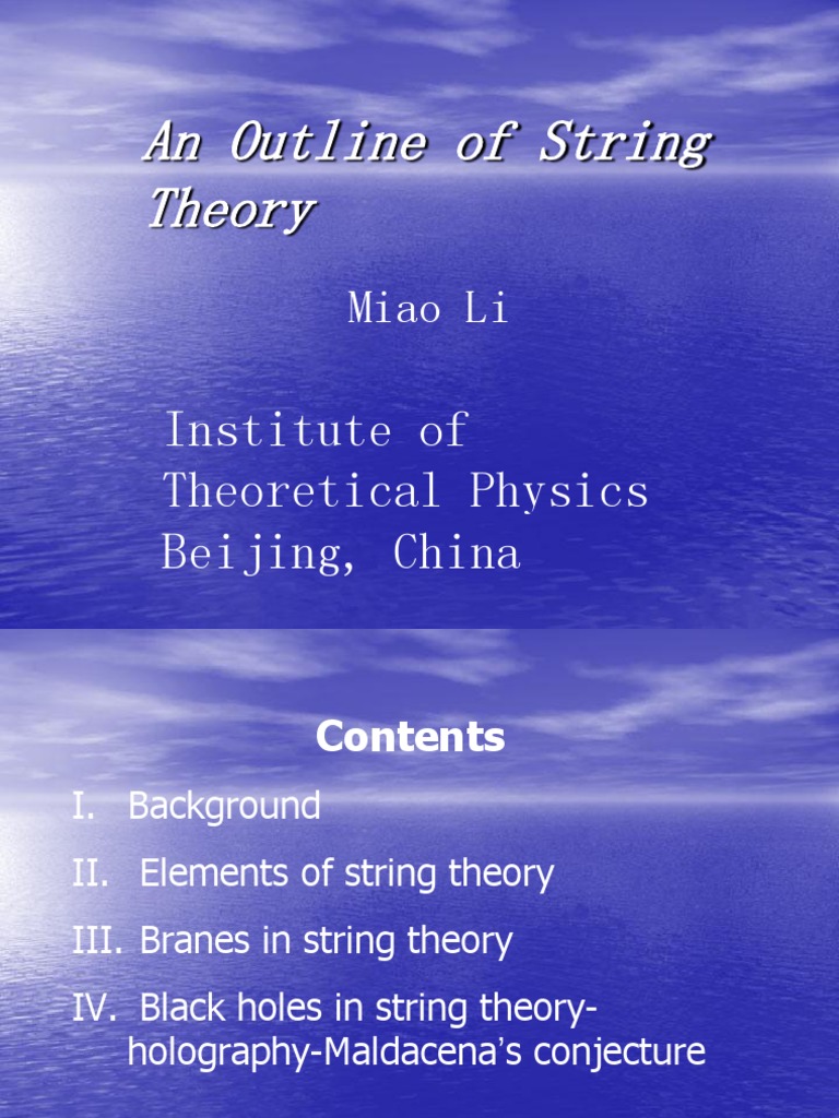 String Theory | PDF | String Theory | Black Hole