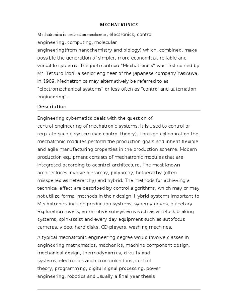 Robotics | PDF | Mechatronics | Robotics