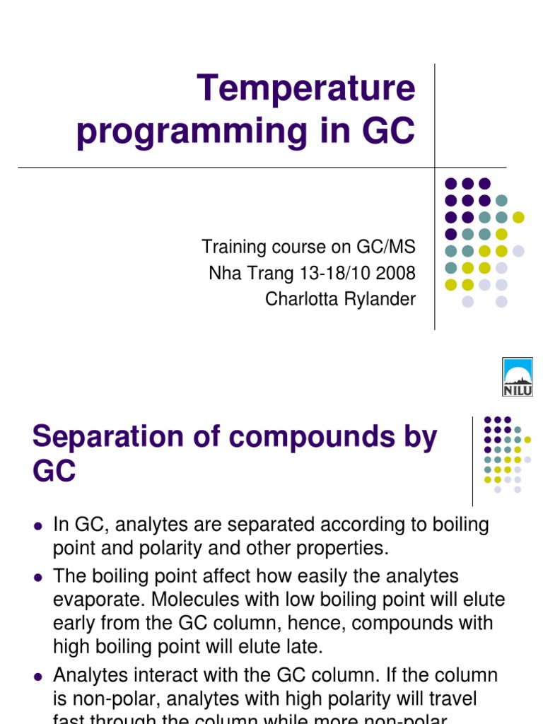 Temperature Programming in GC | PDF | Gas Chromatography | Chromatography