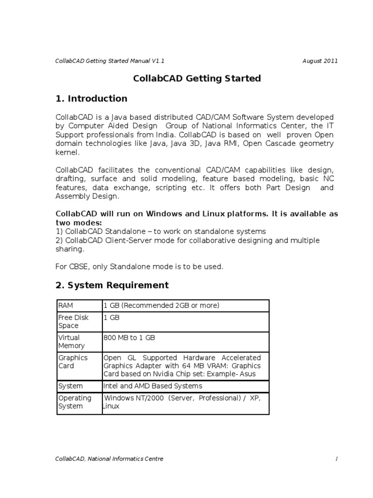 CollabCAD Getting Started Tutorial V1.1 | PDF | Cartesian Coordinate ...