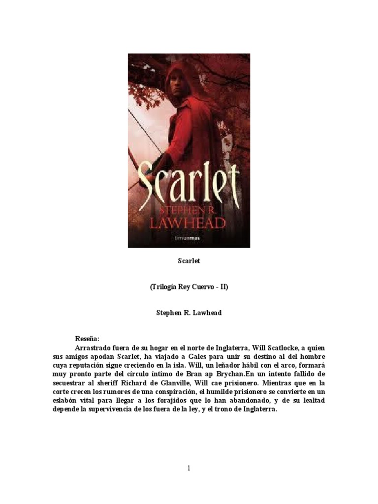 Lawhead, Stephen R. - Trilogía Del Rey Cuervo 02 - Scarlet | PDF ...