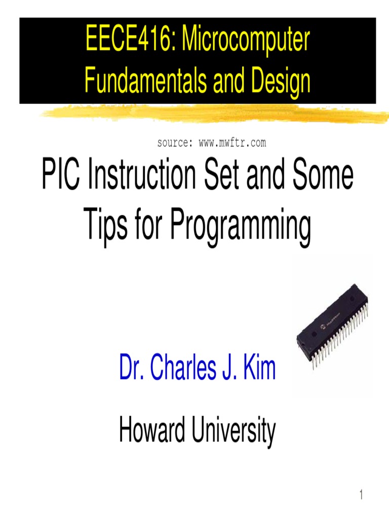 Lec10 Pic Inst | PDF | Pic Microcontroller | Instruction Set