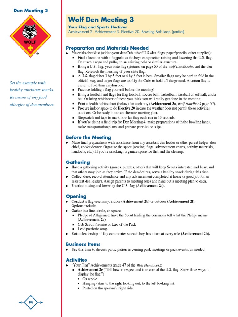 Wolf Den Meeting 3 | PDF | Leisure | Sports