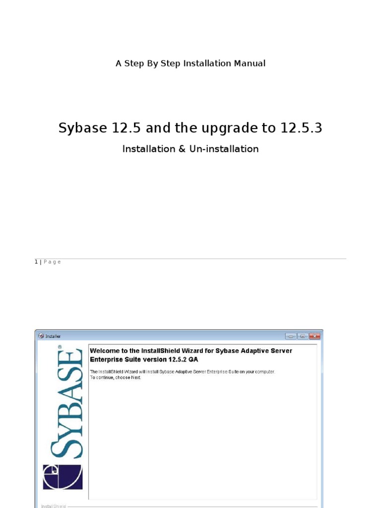 A Step by Step Installation Manual For Sybase 12.5.3 | PDF | Windows ...