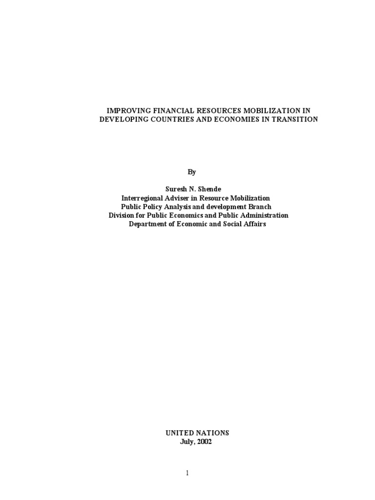 Financial Resource Mobilization Strategies | PDF | Finance & Money ...
