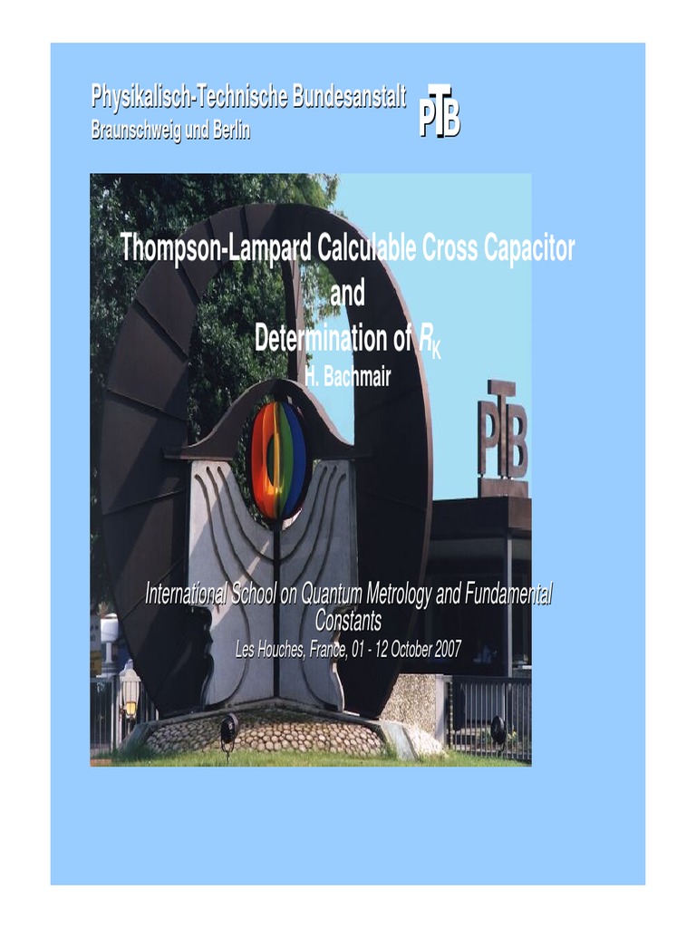 Calculable Cross Capacitor | PDF | Capacitor | Electrical Impedance