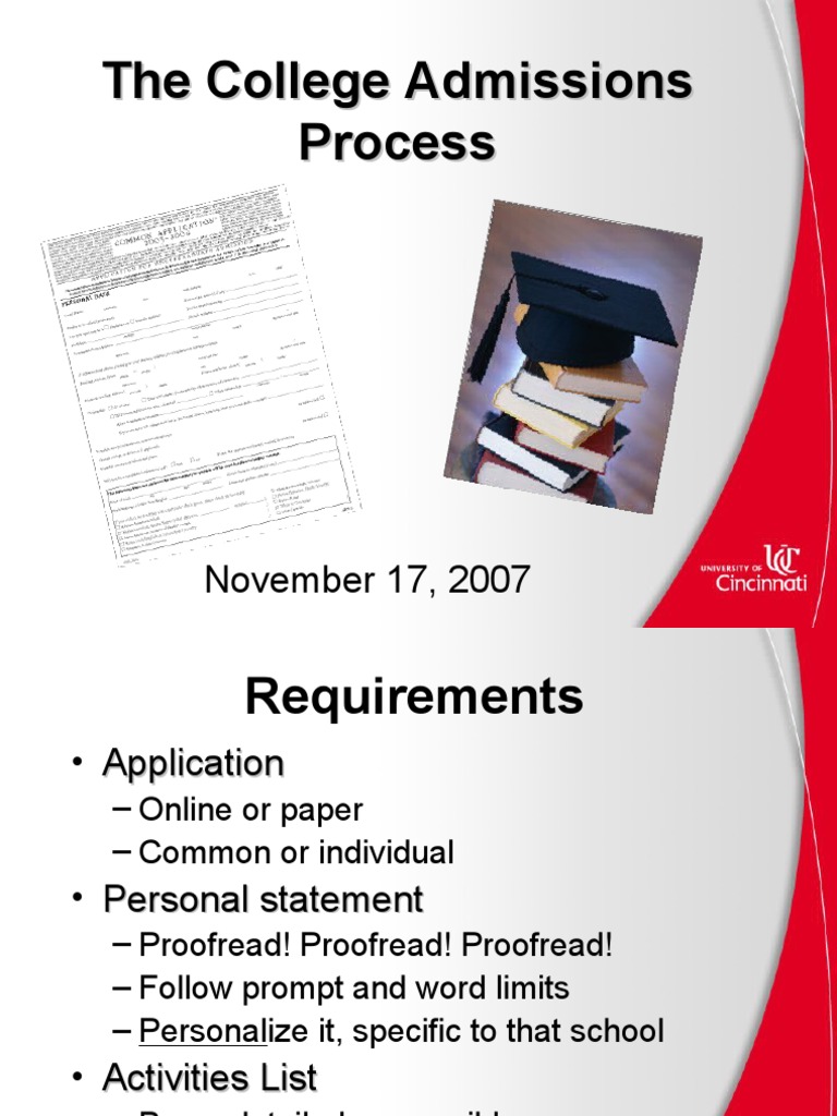 College Admissions Process Guide | PDF | Career & Growth