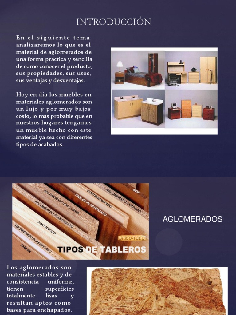 Tipos y Usos del Aglomerado de Madera | PDF | Madera contrachapada ...