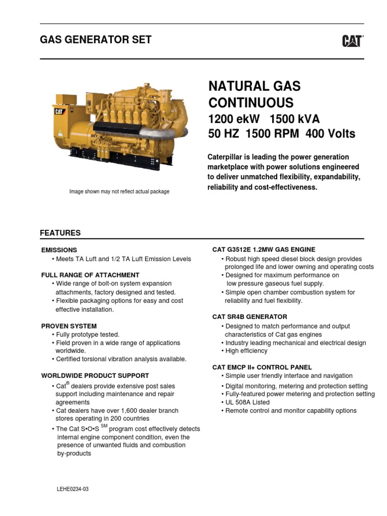 Catalogo Generador Cat 3512 | PDF | Engines | Turbocharger