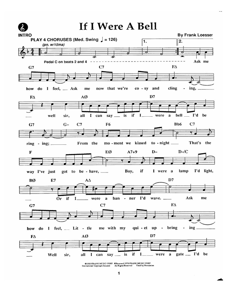 If I Were A Bell | PDF