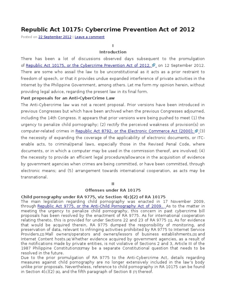 Ra 10175 | PDF | Defamation | Privacy