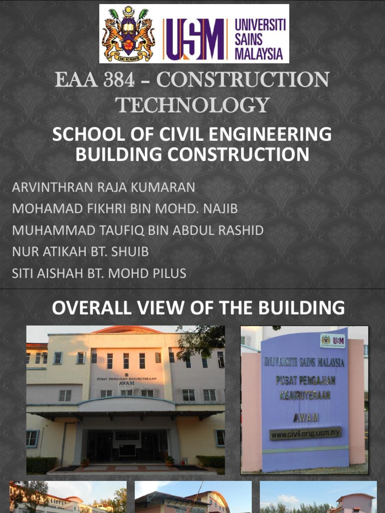 Construction Technology - USM School of Civil Engineering Construction ...