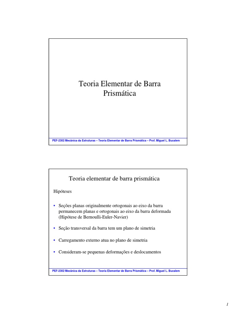 Barra Prismatica | PDF | Mecânica dos sólidos | Ciência de Materiais