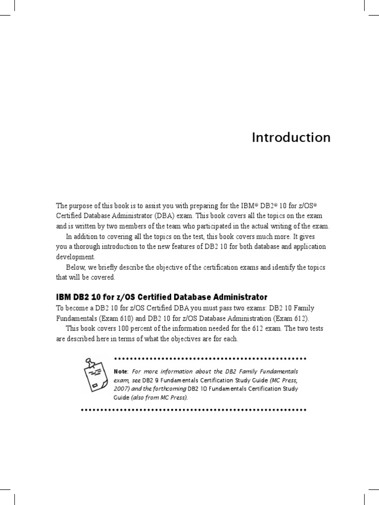 IBM DB2 10 For z/OS Certifi Ed Database Administrator | PDF | Ibm Db2 | Sql