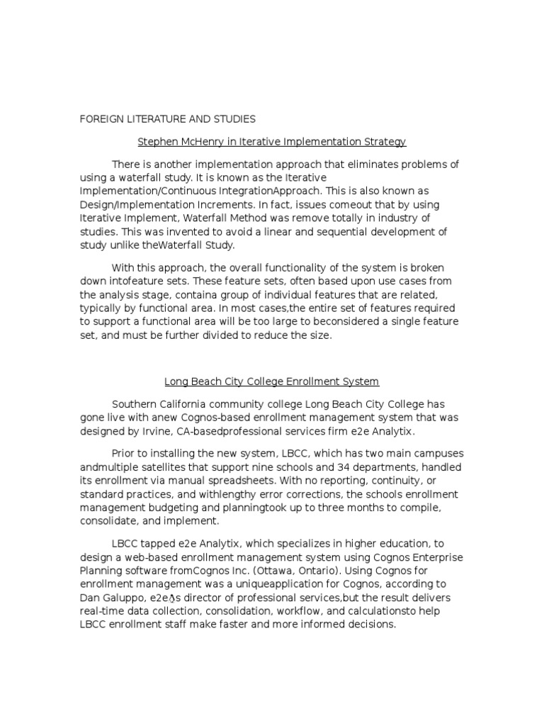 Foreign Literature | PDF