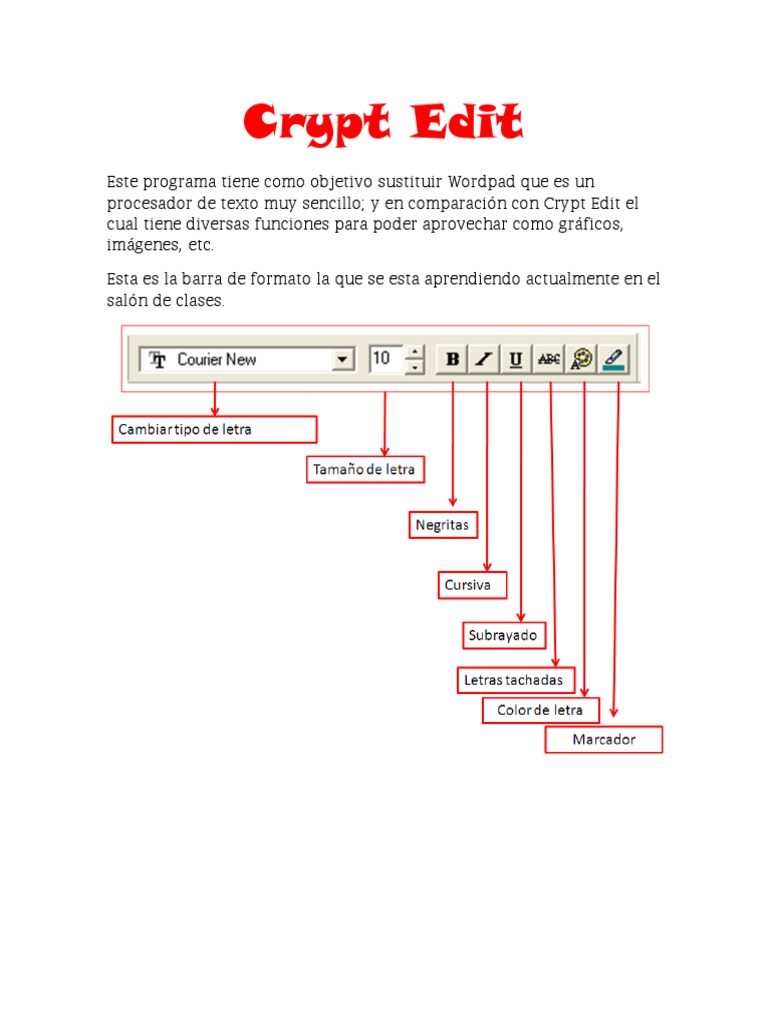 Crypt Edit: Procesador de Texto Avanzado | PDF | Informática