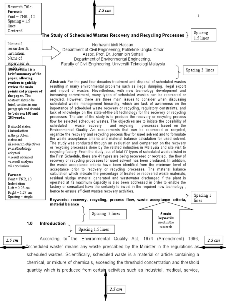 Technical Report Format | PDF | Recycling | Waste Management