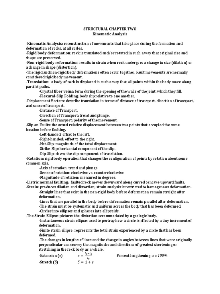Structural Geology Book Notes | PDF | Dislocation | Acceleration