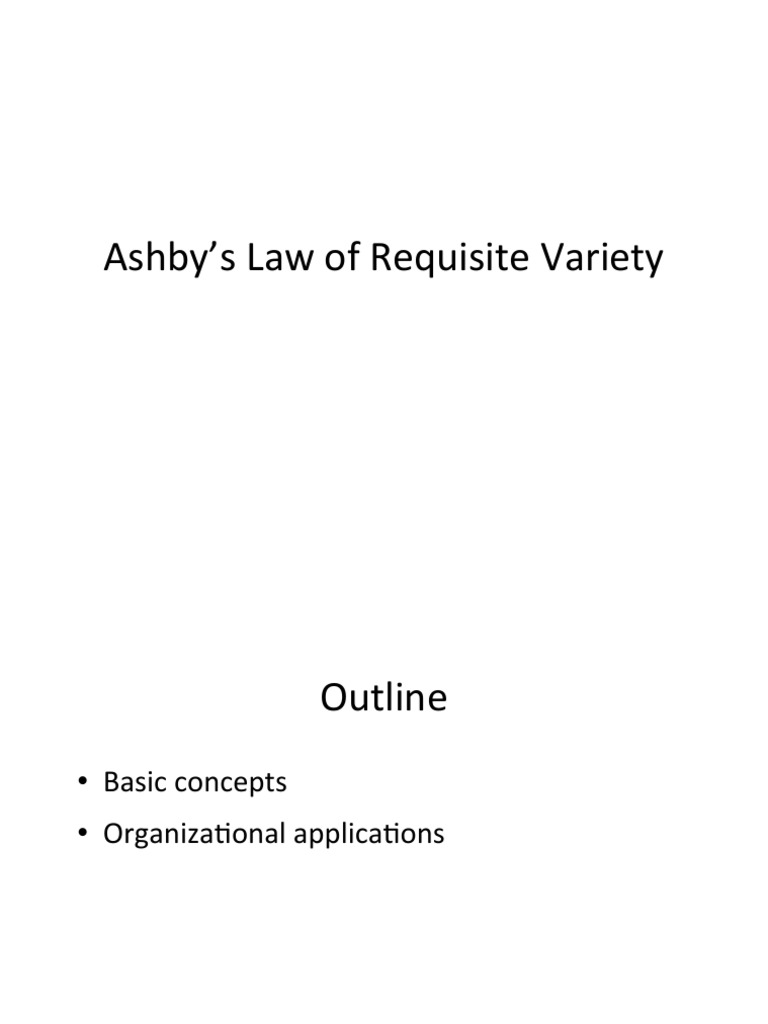 Ashby's Law of Requisite Variety | PDF | Business