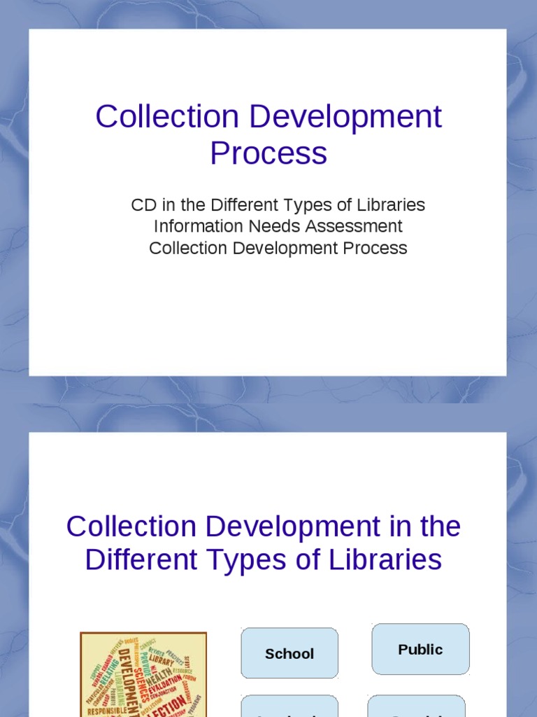 Collection Development Process | Libraries | Needs Assessment