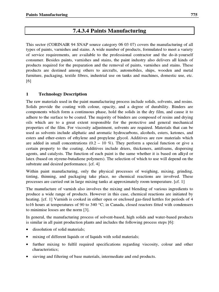 Paint Making Process | PDF