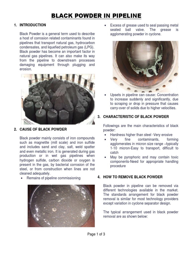 Black Powder in Pipeline | Natural Gas | Pipeline Transport