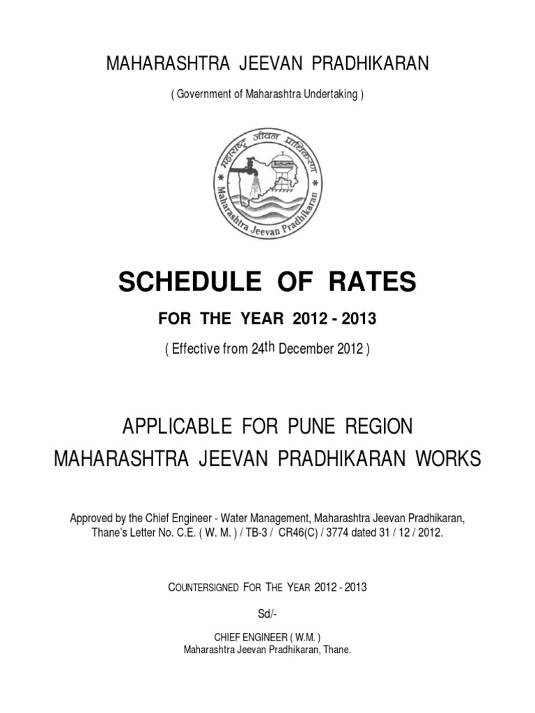 Maharashtra Jeevan Pradhikaran DSR 1213 | PDF | Structural Steel | Pipe ...